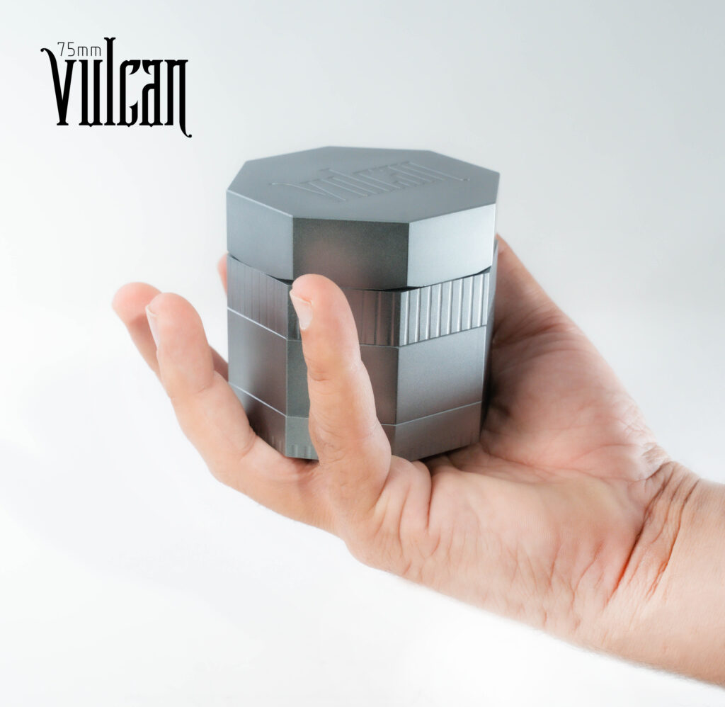Vulcan 75mm Fully Magnetic 4pc Herb Grinder-Grey - Vulcan Grinders