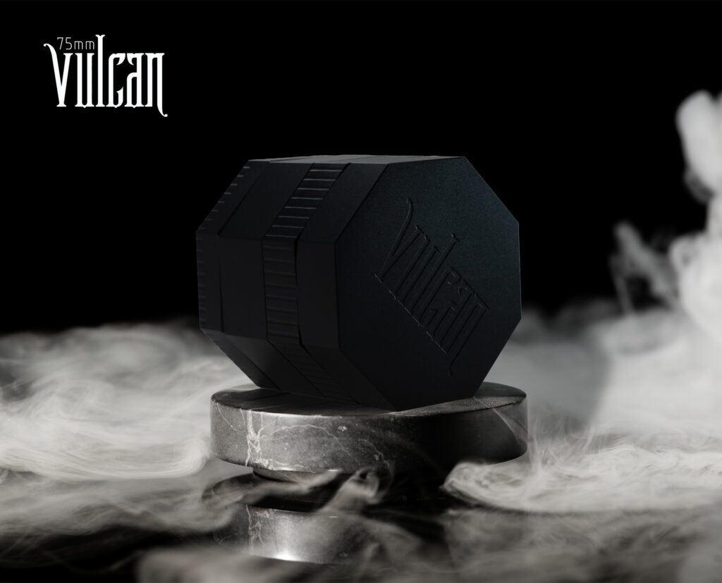 Vulcan 75mm Fully Magnetic 4pc Herb Grinder-Black - Vulcan Grinders